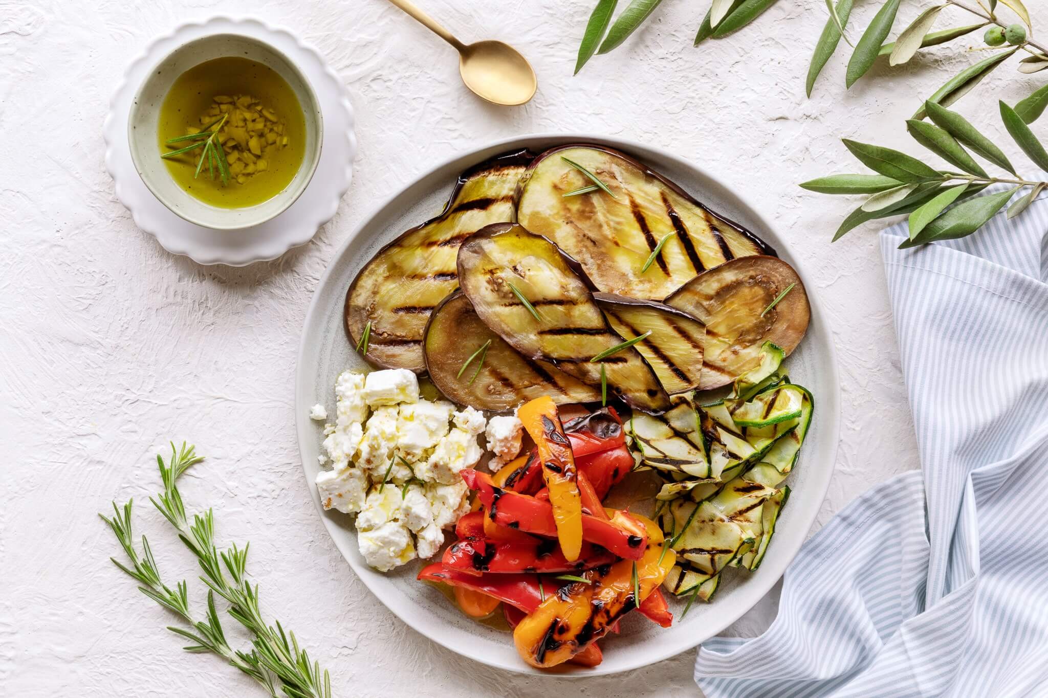 Salada de legumes grelhados com feta | Gallo